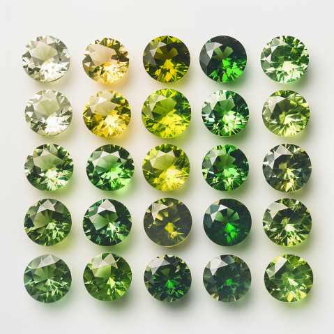 Color chart of Chrome Tourmaline - The Natural Gemstones Company | The ...